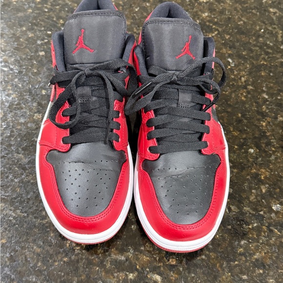 Nike | Shoes | Jordan Air Jordan Low Red Black White | Poshmark